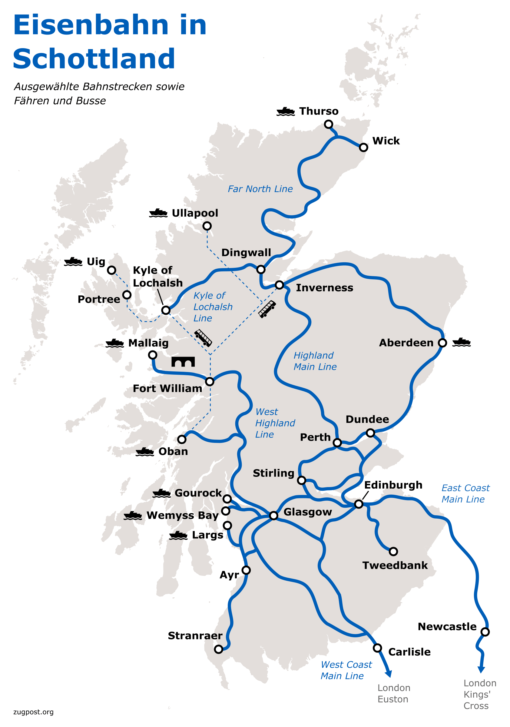 Schottland mit dem Zug: Der ultimative Guide